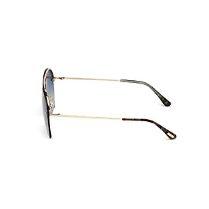 Tom Ford Oval Sunglasses TF506 Antonia 28W Gold/Turqouise Havana FT0506