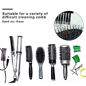 2pcs Hair Brush Cleaner Rakes, Cleaning Tool Set for Removing Hair Dust, Lint, Debris from Hairbrush, Comb, Hot-Air Brush