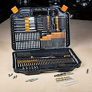 EnerTwist Drill Bit Set, 246-Pieces Drill Bits and Driver Set for Wood Metal Cement Drilling and Screw Driving, Full Combo Kit Assorted in Plastic Carrying Case, ET-DBA-246