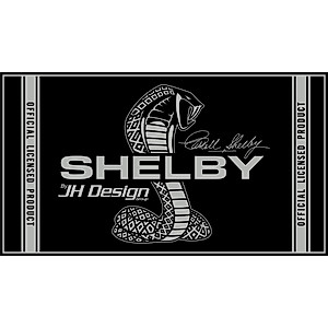 JH DESIGN GROUP Men's Shelby Cobra Snake Pullover Hoodie Black Sweatshirt (X-Large, GEN4-black)