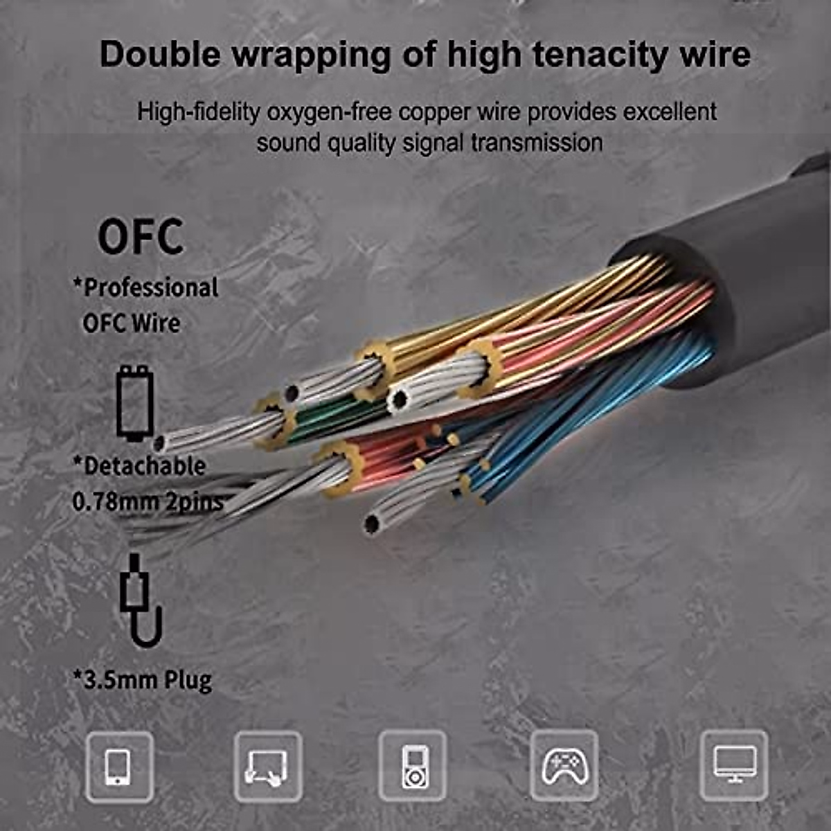 RevoNext QT5 in Ear Monitor Dual Driver Earbuds Wired HiFi Stereo Wired Headphones Noise Isolating Metal Shell Ear Monitors Musicians with MMCX Detachable Cables Audiophile Earphones