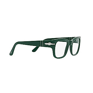 Persol PO3297V Rectangular Prescription Eyewear Frames, Green/Demo Lens, 52 mm
