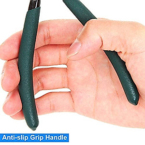 4 Pack 7 inch Snap Ring Pliers Set Heavy Duty Internal/External Circlip Pliers Kit with Straight Bent Jaw Precision Spring Loaded Pliers for Ring Remover Retaining (Green)