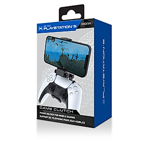 Bionik Game Clutch for PS5 Controllers: Mobile Gaming Phone Clip, Adjustable Clamp, Up to 3.6 Inches Wide