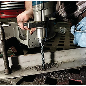 BOSCH BL2143 1-Piece 1/4 In. x 4 In. Fractional Jobber Black Oxide Drill Bit for Applications in Light-Gauge Metal, Wood, Plastic