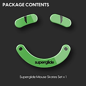 Superglide - Fastest and Smoothest Mouse Feet/Skates Made with Ultra Strong Flawless Glass Super Fast Smooth and Durable Sole for Razer DeathAdder V2 Pro / V2 HyperSpeed [Green]