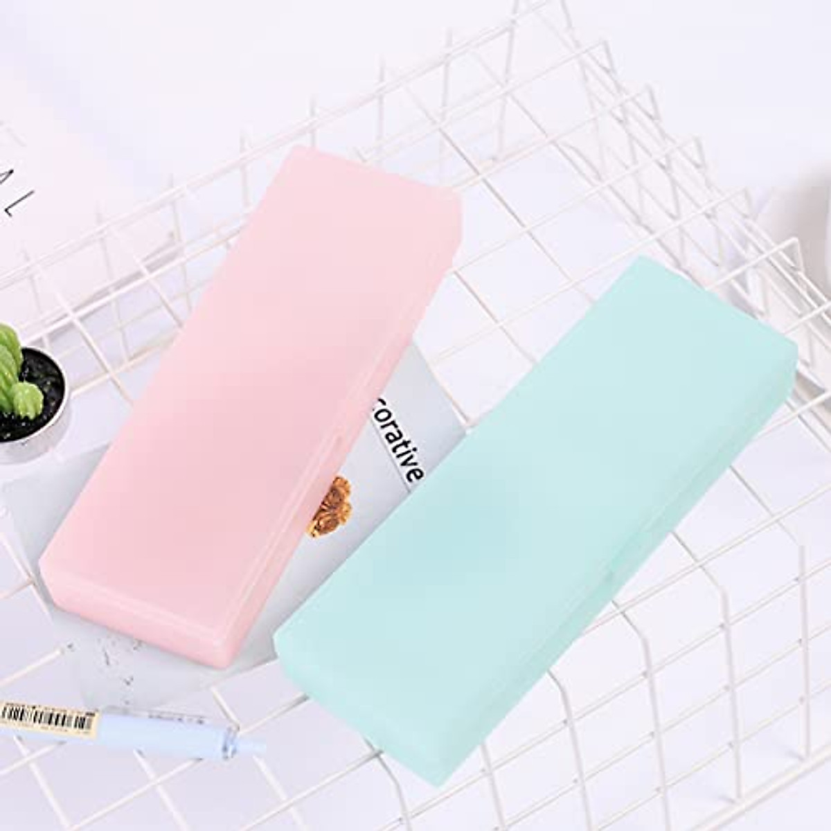 Tofficu 3pcs Pencil Box Pencil Case Pen Pencil Stationery Storage Box Pencil Case Students Stationery Holder Box for Pens Pencils Markers