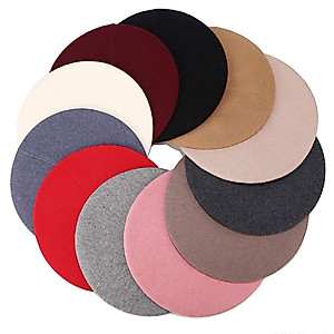 Sydbecs Cashmere Beret Hats for Women Girls, Reversible French Berets Hat Solid Color Style (Black)