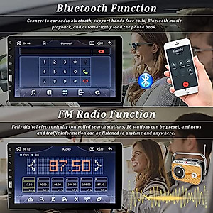 Single Din Car Stereo with Apple Carplay Android Auto , 9 Inch Touch Screen Car Radio with Mirror Link Universal Car Multimedia Player with Bluetooth FM/AM Radio EQ Setting+ Backup Camera