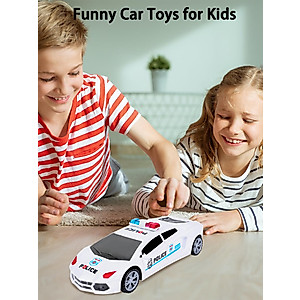 Police Car Toy for Boys, Girls, Kids, Police Car Toys with Lights and Siren, Interactive Educational Gift Toys for 3 4 5 6 7 Year Old Boys Girls