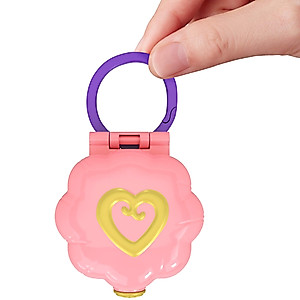 Polly Pocket Tiny Pocket Places Purrfect Playhouse Compact with 2 Reveals, Accessories, Micro Shani Doll, Captain Cobblywobbles Pet & Sticker Sheet