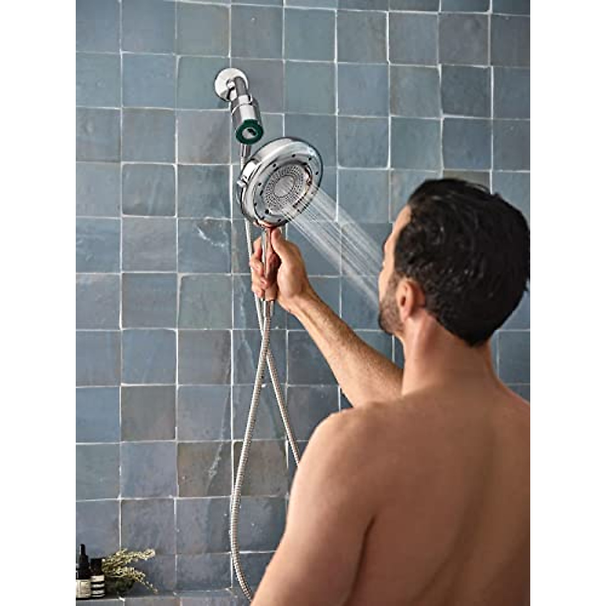 Moen N400H0CH Quattro Handheld Four Unique Shower Experiences and Magnetix Dock, Chrome