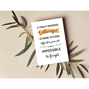 Ure Tenk Friend Retirement Card, Sincerely Colleague Leaving Card, Co-Worker Farewell Card, Thank You Card, Impossible to Forget You Card