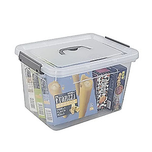 Jekiyo Clear Plastic Storage Bin, 12 Quart Latching Box with Lid, 1 Pack