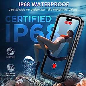 2023 New Magnetic Case for iPhone 14 Pro Max Case Waterproof, Built-in Screen Protector & Camera Protector [Compatible with MagSafe] [IP68 Waterproof] [Dustproof] Full Body Shockproof Phone Case 6.7"