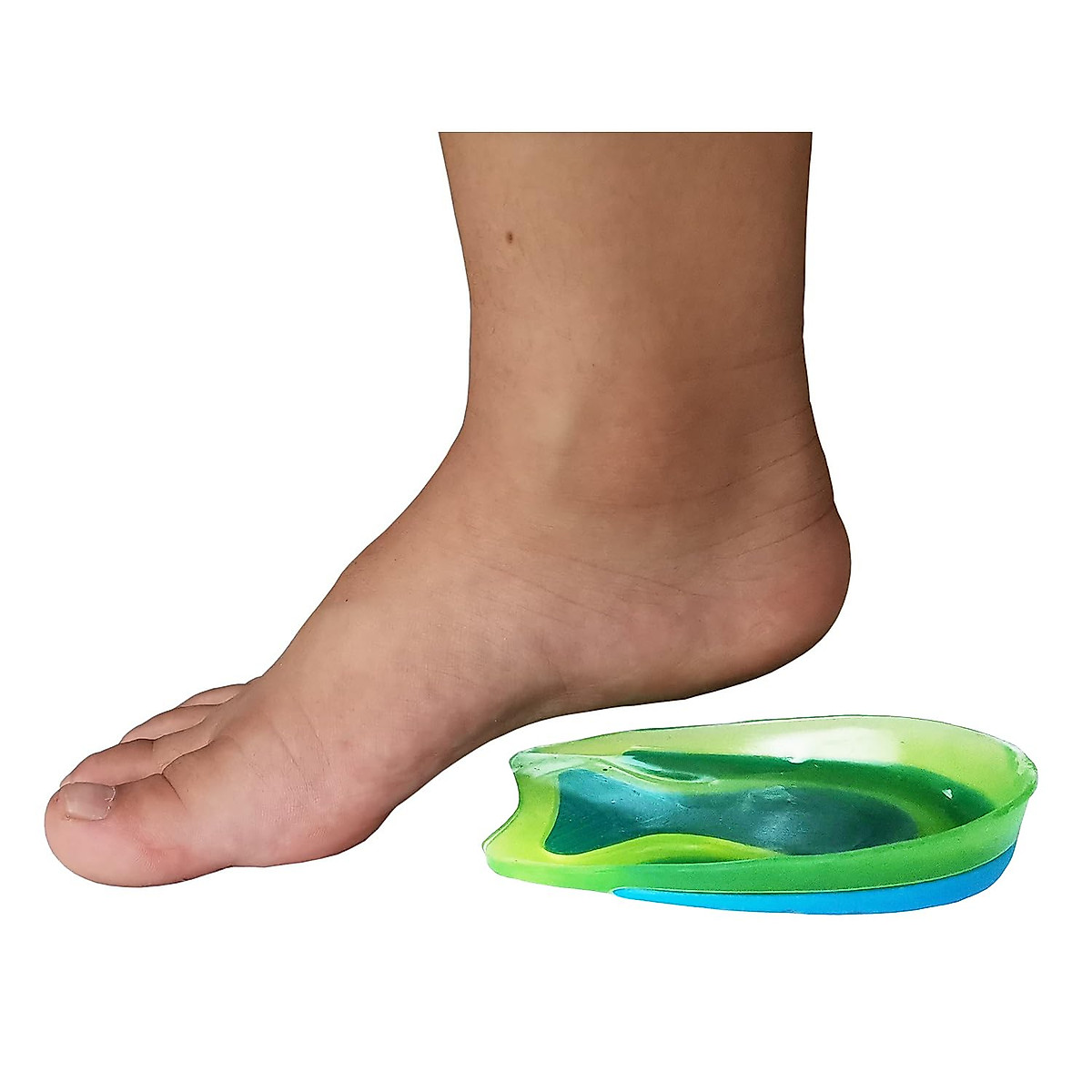 Kids Heel Cups for Heel Pain Sport Shock Absorbing Lightweight Gel Heel Inserts for Kid's with Sensitive Heels, Heel Spurs, Plantar Fasciitis, or Ankle Pain (1 Pairs Kid's Size 3-7 / Women 4-8)