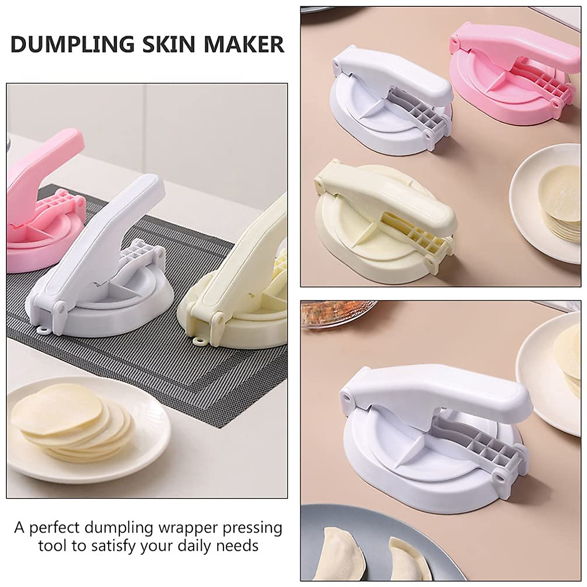 Cabilock Dumpling Maker Press Dumpling Press Mold Plastic Ravioli Mould Plastic Tortilla Press Maker Empanada Press Dough Press Dumpling Wrappers for Cooking Pierogi
