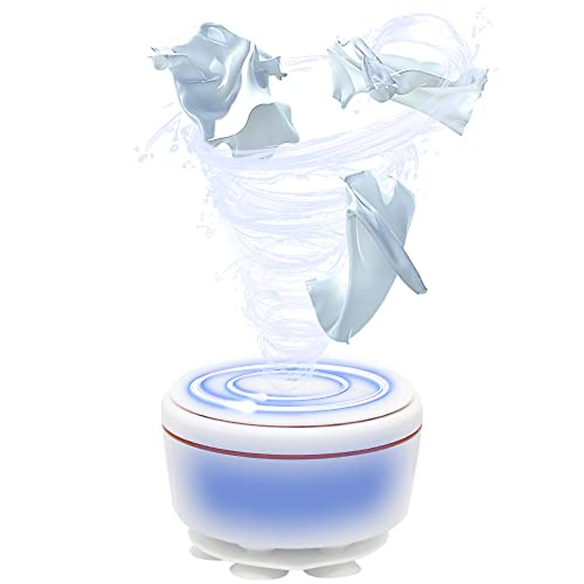 Portable Washing Machine, Ultrasonic Turbo Laundry Machine with Suction Cups, Automatic Clothes Washer Sink Dishwashers Suitable for Home, Business, Travel, College Room, RV, Apartment