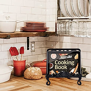 MOLIGOU Cast Iron Cookbook Stand, Recipe Book Holder, Display Stand Holder for Photo Album, Tablet