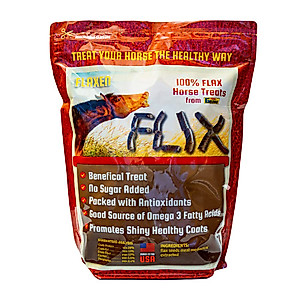 Flix 9 lb, 100% Flaxseed Healthy Treats for Horses, High in Omega-3