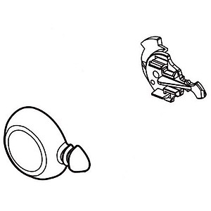 Delta Faucet RP34358SS Victorian Single Metal Lever Handle Temperature Knob and Cover, Stainless