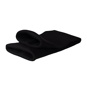 TinaKim Ribbing Knit Fabric,Rib Cuffs Trim Material for Jacket Pants Sweaters Sewing (Tubular Black, 16x4in)