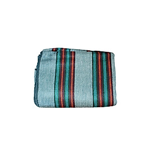 Alpaca Knits Handmade Alpaca Wool Blanket (Blue and Things)