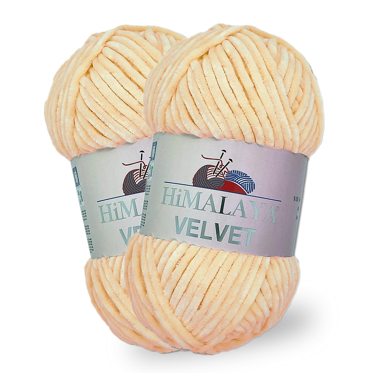 Himalaya Velvet, Super Chunky Yarn, 100% Polyester, for Knitting Crochet, Chenille Knitting Yarn, Fluffy Yarn, Clothing, Baby Blankets, Each Skein/Ball 100 g, 131 Yards 2 Skein/Ball (90033)