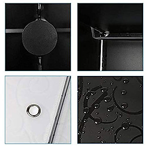 DWLOMHE 16 Cubes Bookcase Modular DIY Plastic Cabinet, Wardrobe Cabinet,Storage Shelves for Lounge, Office,with 3 Clothes Rails