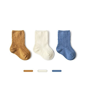 QandSweat Unisex Baby Ankle Socks Toddler Boys' Seamless Cotton Crew Socks (9 Pairs, 0-6M)