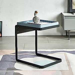 Modern Sofa Side Table Coffee Table Minimalist C-Shaped Side Table Bedside Coffee Table The Living Room Creative Movable Sofa Tables for Bed Or Chair Side End Table
