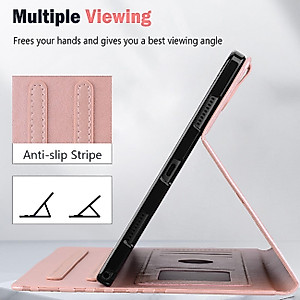 Kitzomi for Lenovo Tab P11 Pro 2nd Gen Case 2022 (TB-132FU/138FC) with PU Leather Folio and Kickstand+Card Holder, Auto Sleep/Wake with Cover for Lenovo Tab P11 Pro 11.2 Inch (2nd Gen),Rose Gold