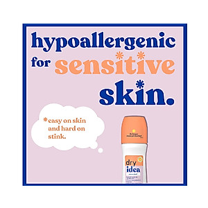 Dry Idea Anti-Perspirant Deodorant Roll-On Unscented, 3.25 Fl Oz (Pack of 3)
