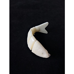 Free Eye 5pcs Unpainted 6 Multi Jointed Swim Bait Fishing ABS Lure Body 101mm 18.55g Blank Lures White 6S