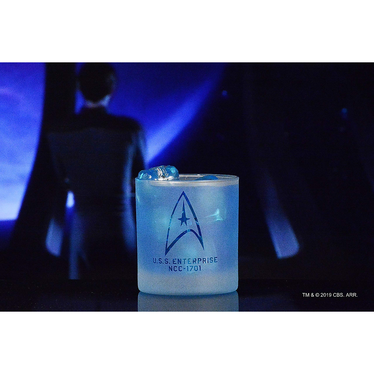 STAR TREK The Original Series Command Badge Etched Rocks Whiskey Glass - Officially Licensed, Premium Quality, Handcrafted Glassware, 11oz - Perfect Collectible Gift for Series Lovers & Special Events