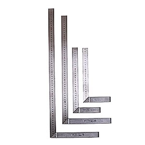 Framing Tools 4 Sizes Metal Steel Engineers Try Square Set Wood Measuring Right Angle Ruler 90 Degrees Measurement Instruments Tool (Color : B)