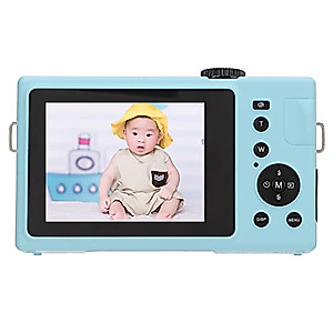 Kids Digital Camera, 16X Zoom Camera 1080P Fhd Vlogging Camera Micro Single Camera Portable Mirrorless Camera Digital Zoom 24Mp with 3In Lcd Display Monitor, Kids Gift for Travel Photography(blue)