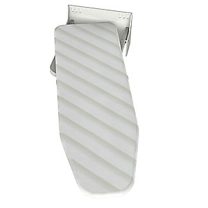 Wall-Mounted Space Saving Iron Board, Ironing Board with Turning Mechanism White Swivel Style 180° Rotation Flap Folding Ironing Board Built-in Cabinet with Cover