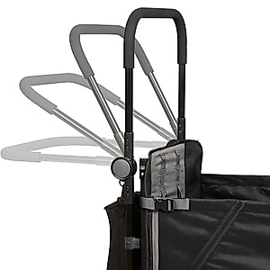 Radio Flyer Collapsible Folding Push and Pull Stroller Kids Wagon with Protective Canopy Cover and Travel Case for Ages 1 and Up, Black