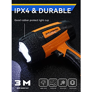 Durapower Rechargeable Spotlight, 60000 Lumen Super Bright LED Handheld Spotlight, IP44 Waterproof Spotlight Flashlight Portable for Marine Boat Camping Country Farm Gift