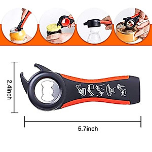 Jar Opener - Jar Opener for Seniors with Arthritis Multi Jar Opener for Weak Hands, 5-in-1 Bottle Opener 4-in-1 Non Slip Jar Lid Opener Gripper Pad