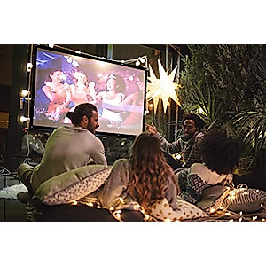 NIERBO Projector Screen Large 250 Inches 16:9 Wall Mounted Canvas HD Projection Screen Folded for Outside Home Theater 1.6 Gain Not Include Mount