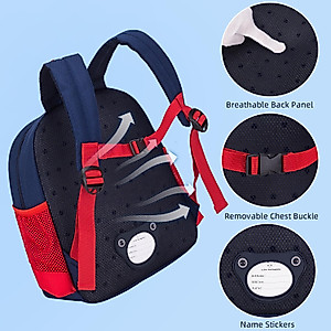 willikiva Cute Zoo Little 3d Backpack Kids Backpack for Boys and Girls Toddler Backpack Waterproof Preschool (Red)