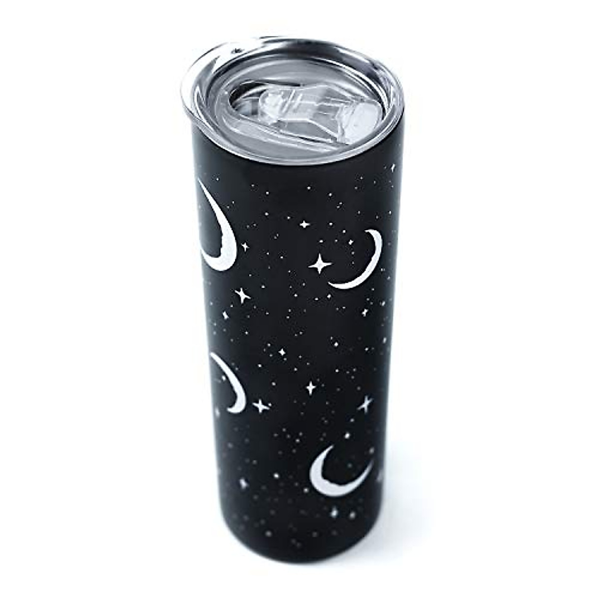Insulated 20oz Stainless Steel Coffee Mug For Women Skinny Tumbler with Splashproof Lid Halloween Decor Spooky Gifts Vacuum Double Wall Rubber Sealed Tumblers Travel Cup Simple Modern Kitchen 570ml