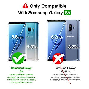 Rayboen for Samsung Galaxy S9 Case Crystal Clear Non-Slip Shockproof Protective Cover Hard PC Back & Soft TPU Frame Slim Sumsung Galaxy S9 Phone Case