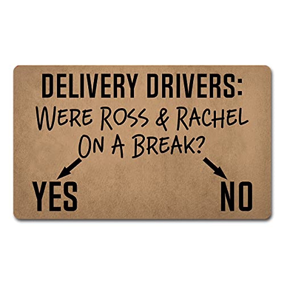 Funny Welcome Doormat Front Porch Rugs With Rubber Back 30"(L) x 18"(W)Were Ross & Rachel On A Break Monogram Doormat for Entrance Way Front Porch Decor Mat No Slip Kitchen Rugs and Mats Novelty Gift