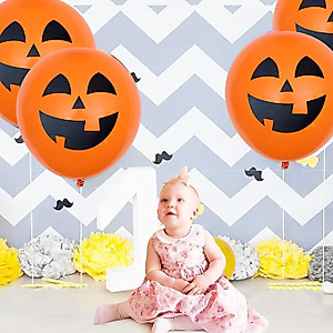 18 Inches 10pcs Halloween Balloons Orange Latex Balloons Halloween Pumpkin Balloon Halloween Party Birthday Decoration Supplies