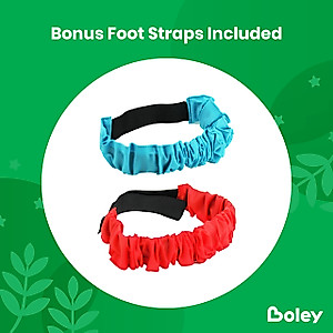 Boley Sack Race Bag Set with Ankle Bands - 4 Pk Potato Sack Race Bags for Kids Ages 5+ - Outdoor Party Carnival Games - Yard Games for the Family