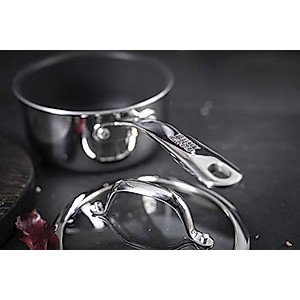 Kuhn Rikon Peak Non-Stick Saucepan with Glass Lid, 7.05 inch/18 cm