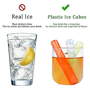 SHENGQIPC Water Bottle Ice Stick, Reusable Ice Sticks for Water Bottles, Ice Pack for Bottles, Pack of 8, Colorful
